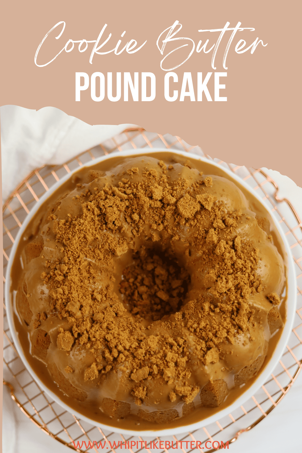 Cookie Butter Pound Cake {How to Video} - Whip it like Butter